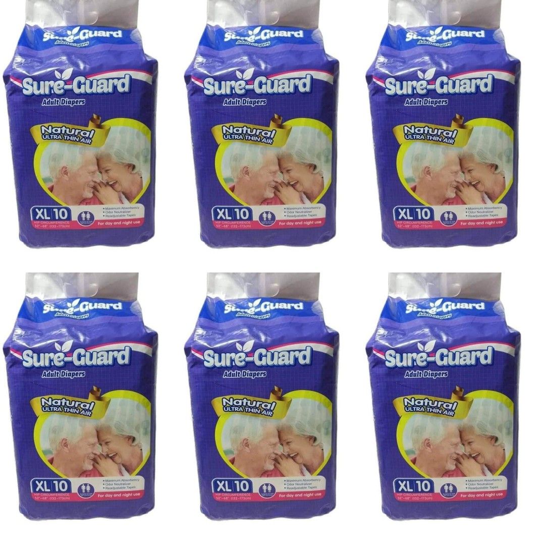 Sure-Guard Adult Diaper Tape XL 10Pcs Per Pack, Health & Nutrition ...