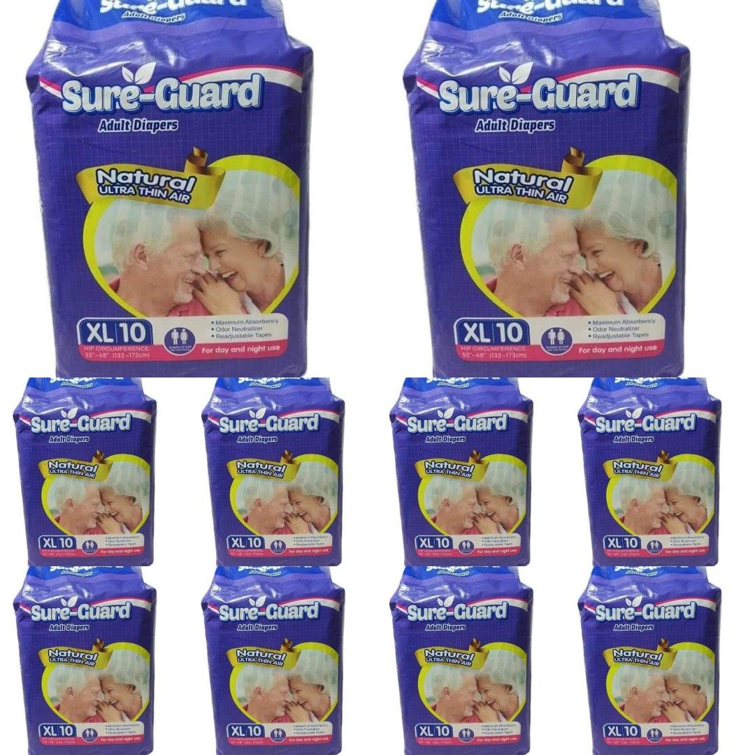 Sure-Guard Adult Diaper Tape XL 10Pcs Per Pack, Health & Nutrition ...