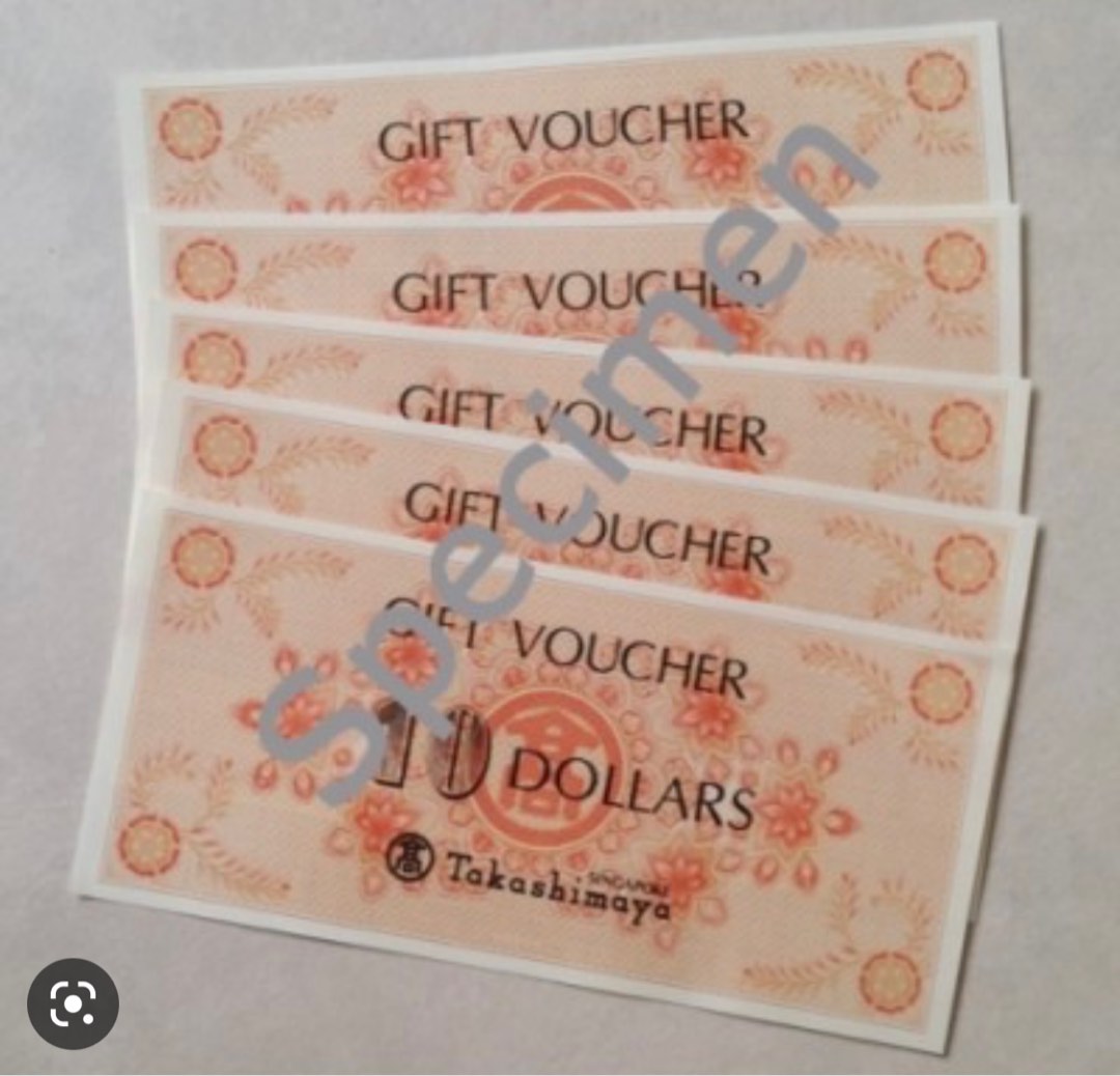 Takashimaya voucher $400 in $10 denominations, Tickets & Vouchers, Vouchers on Carousell