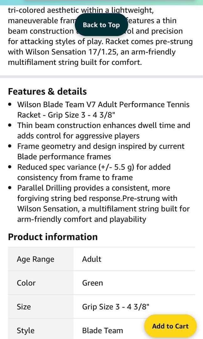 Tennis Racket Wilson blade V7 like hammer v98 v99 v100 UL Federer Nadal ...