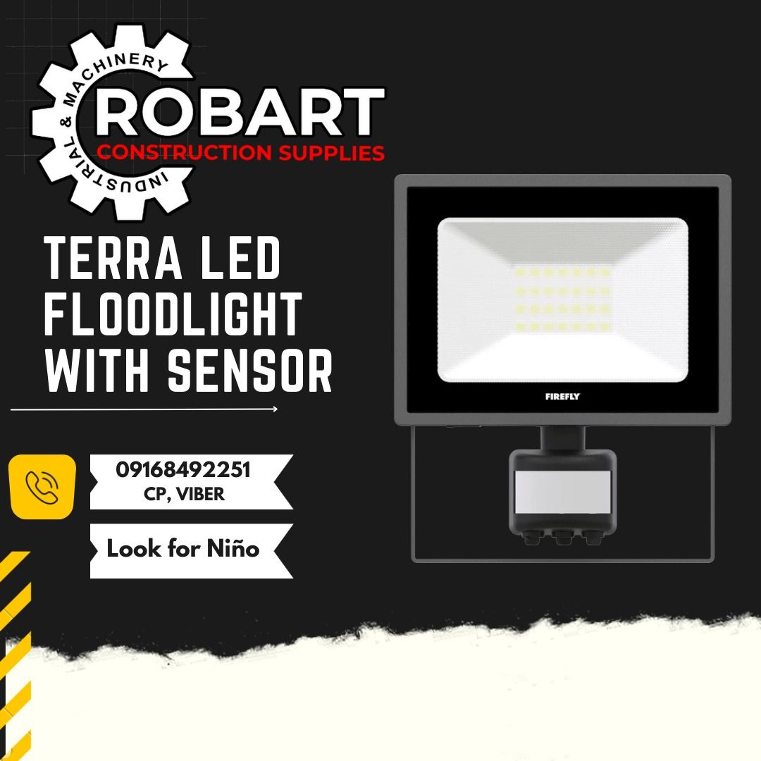 Terra LED Floodlight with Sensor, Commercial & Industrial, Construction Tools & Equipment on ...