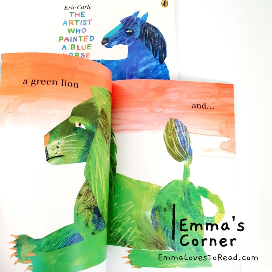 The Artist who Painted a Blue Horse by Eric Carle PB, Hobbies & Toys ...
