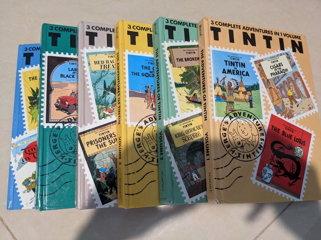 Tintin (Vol 1 to 6) - 3 Adventures in 1 Volume Series, Hobbies & Toys ...