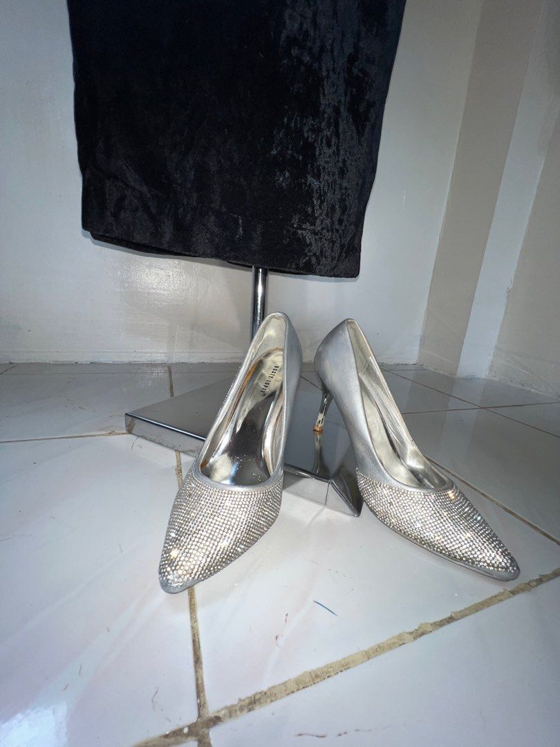 Used - Original RUSTY LOPEZ silver-diamonds stiletto heels, Women's ...