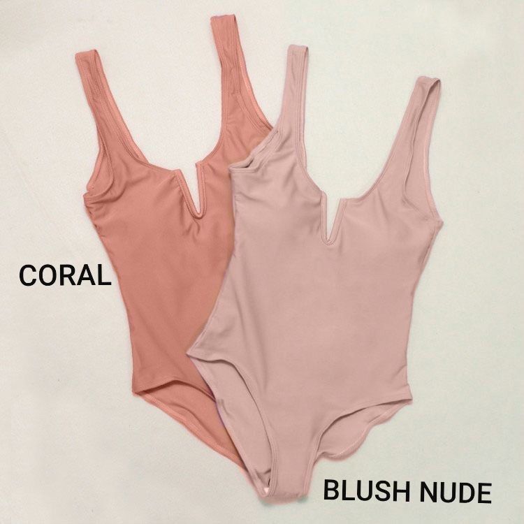 Vida V Collar One Piece Swimsuit, Women's Fashion, Swimwear, Bikinis ...