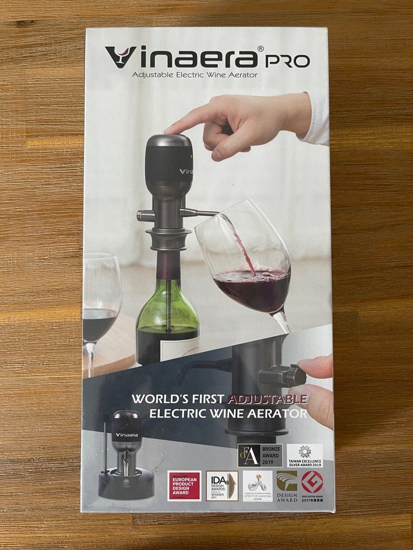 Vinaera Pro Adjustable Electronic Wine Aerator, TV & Home Appliances ...