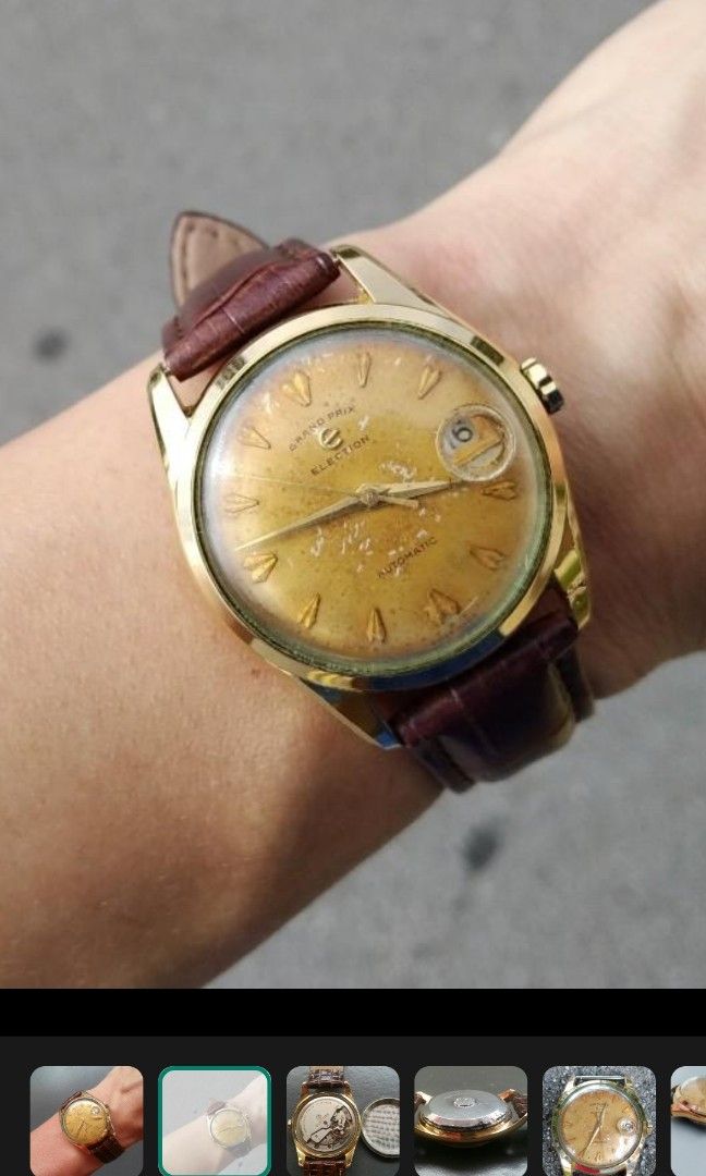 Vintage 1960s Election Watch Co. Grand Prix Automatic Watdh, Luxury ...