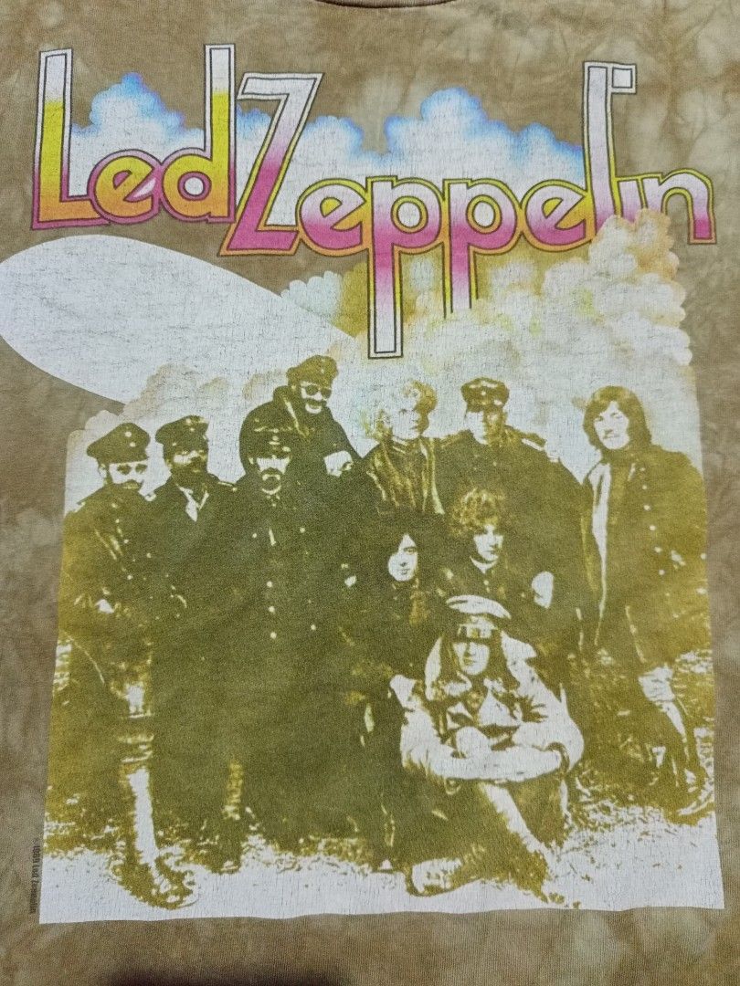 vintage led zeppelin liquid blue tag, Men's Fashion, Tops & Sets ...
