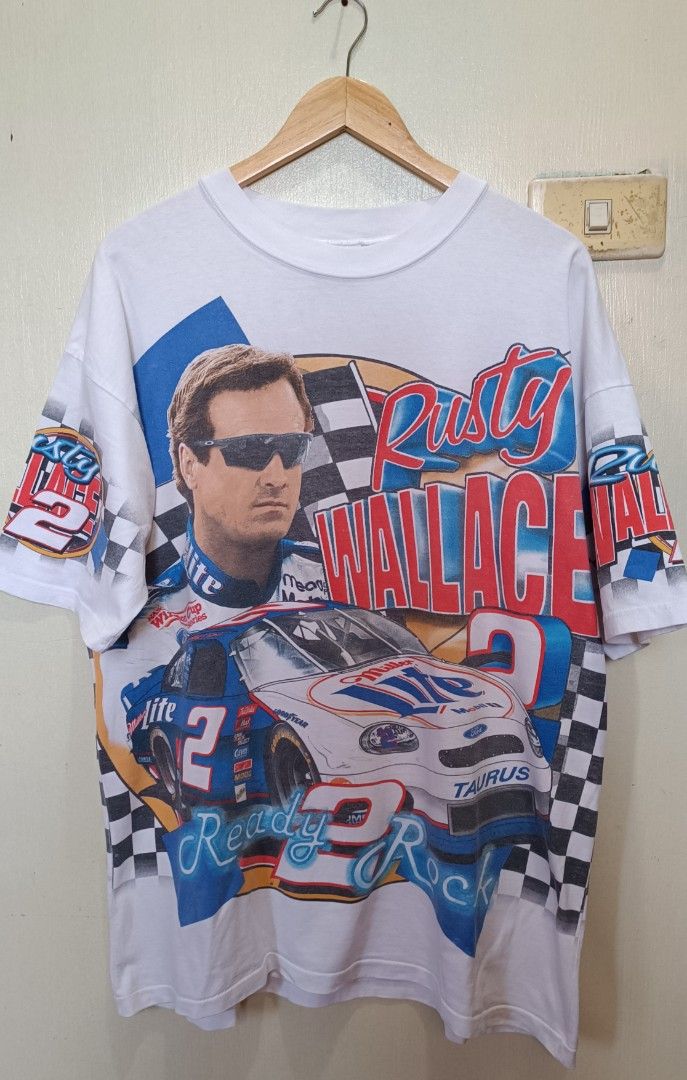 Vintage Nascar AOP Rusty Wallace "Ready 2 Rock", Men's Fashion, Tops ...