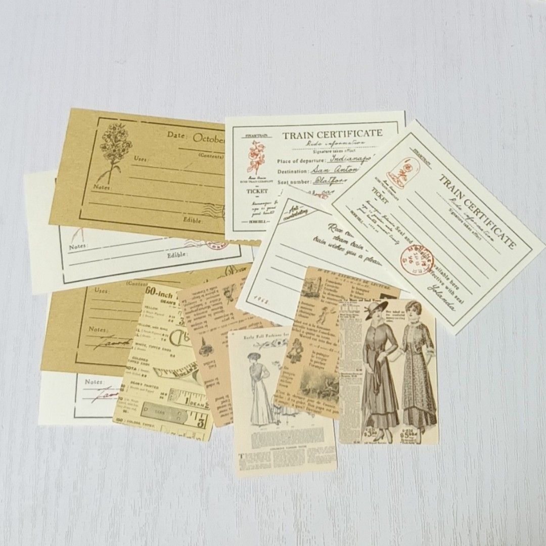 vintage paper set, Hobbies & Toys, Stationery & Craft, Craft Supplies ...