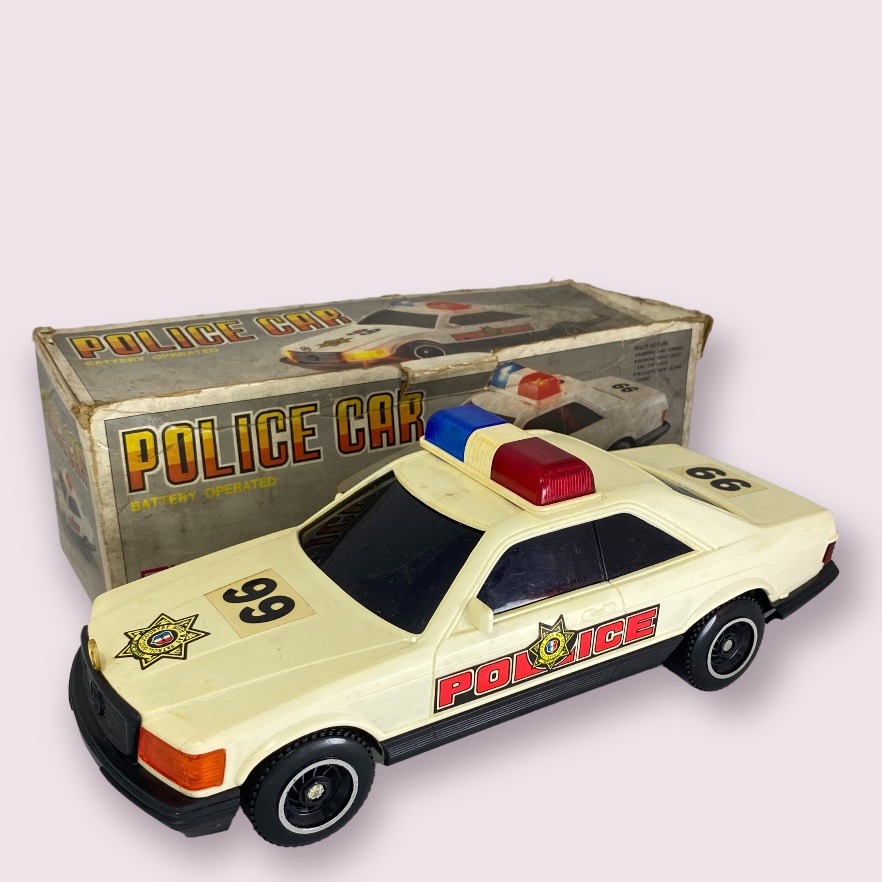 Vintage Police Car Battery Operated, Hobbies & Toys, Collectibles ...