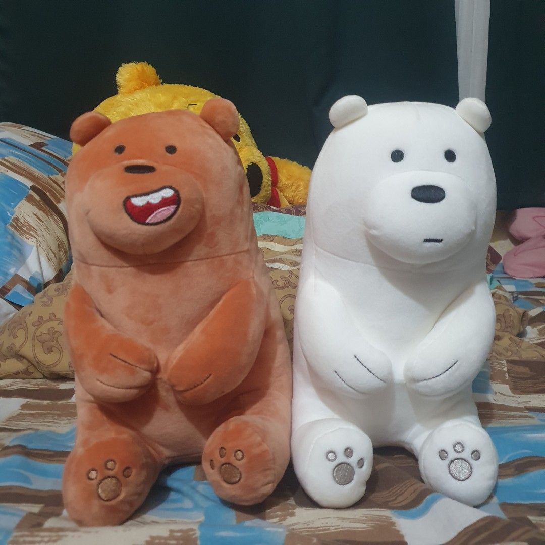 We Bare Bears Grizzly Bear & Ice Bear Set, Hobbies & Toys, Toys & Games ...