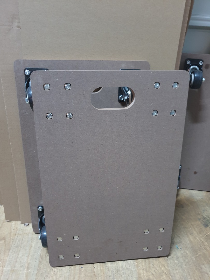 Wooden platform trolley wood dolly multi directional wheels, Furniture ...