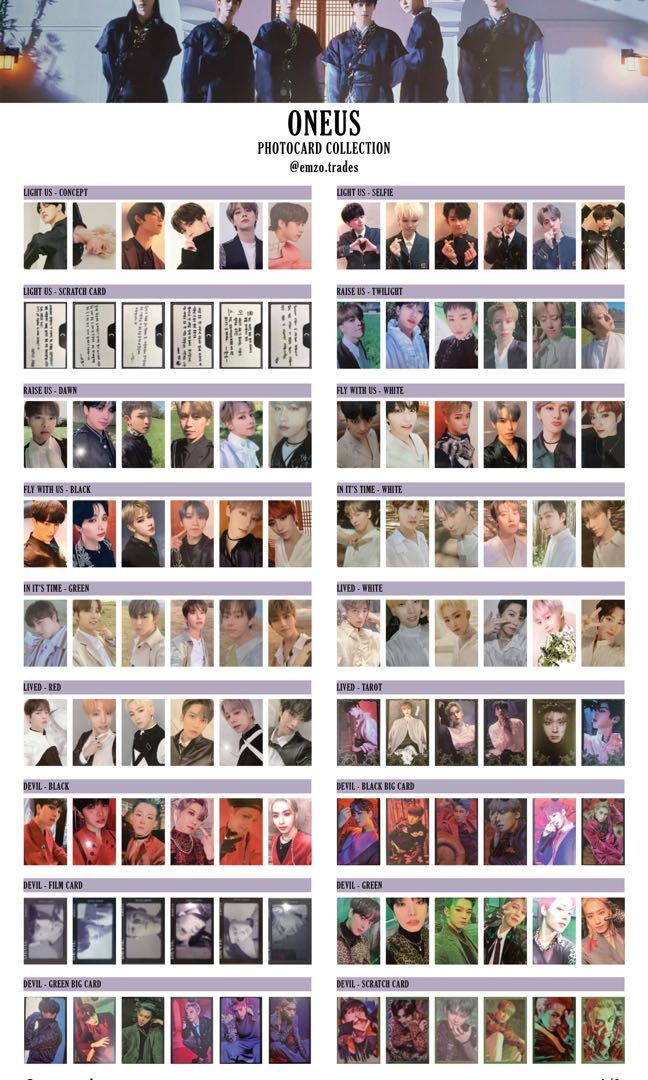 [wts] oneus album pc inclusion, Hobbies & Toys, Memorabilia & Collectibles, K-Wave on Carousell