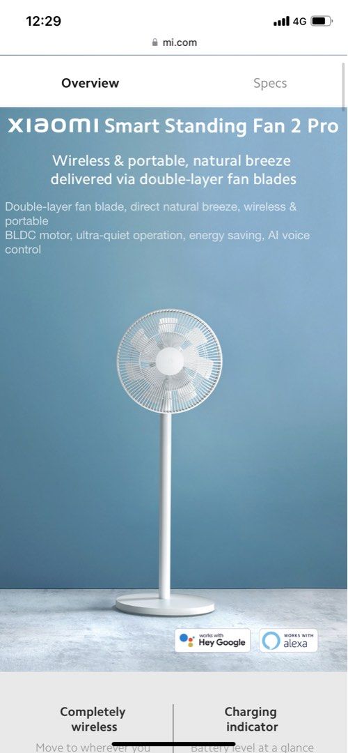 Xiaomi Smart Standing Fan 2 Pro, TV & Home Appliances, Other Home ...