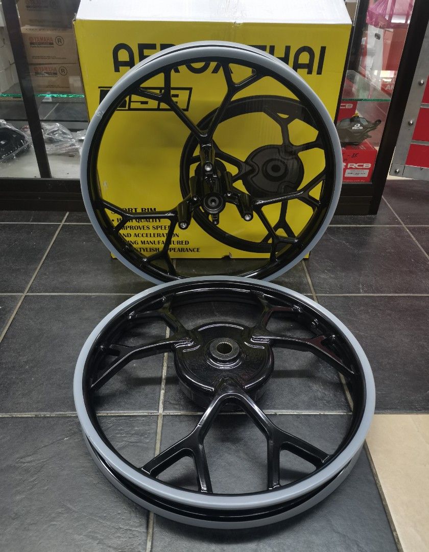 Yamaha aerox 155 sport rim 17inch 1.6 1.6, Motorcycles, Motorcycle ...