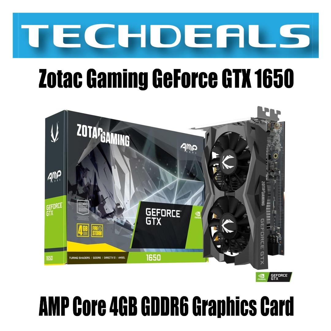 Zotac Gaming GeForce GTX 1650 AMP Core 4GB GDDR6 Graphics Card, Computers & Tech, Parts ...