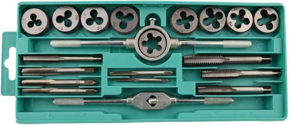 12/20pcs Tap And Die Set Tap Wrench Die Handle Screw Thread Threading ...