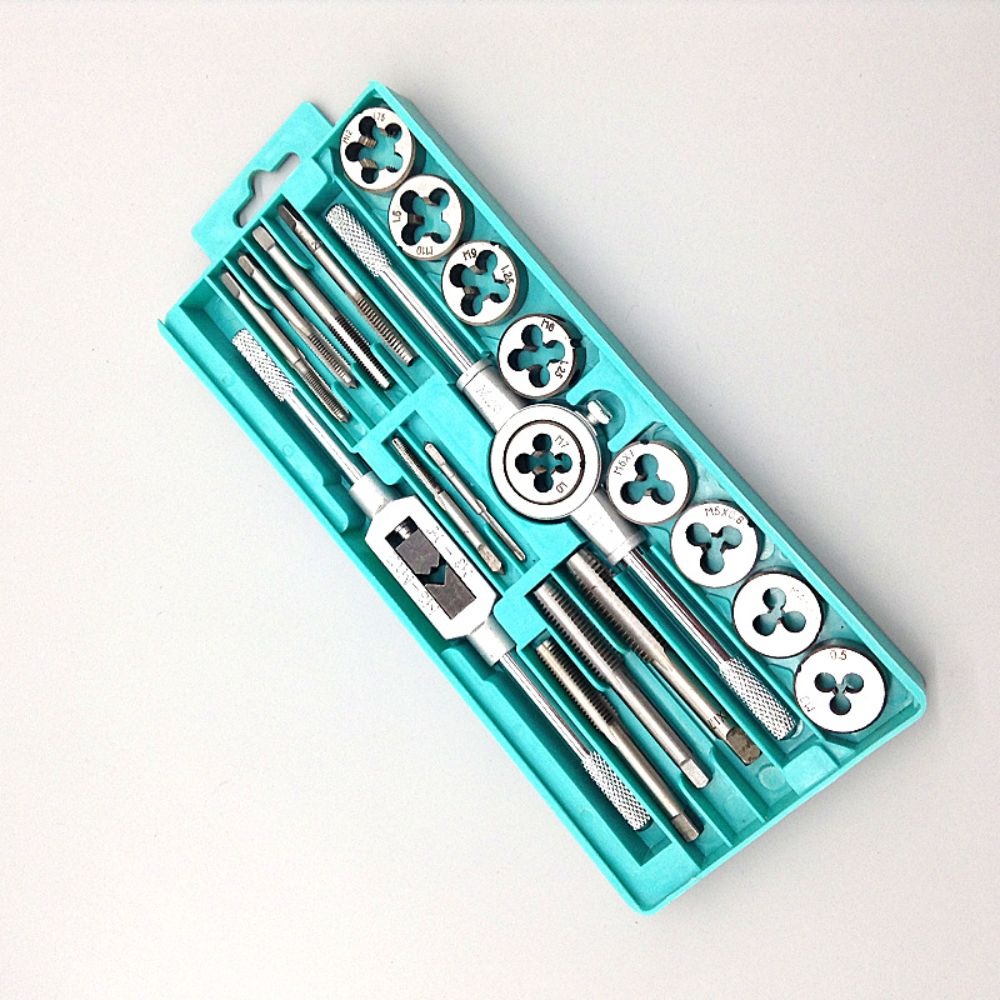12/20pcs Tap And Die Set Tap Wrench Die Handle Screw Thread Threading ...