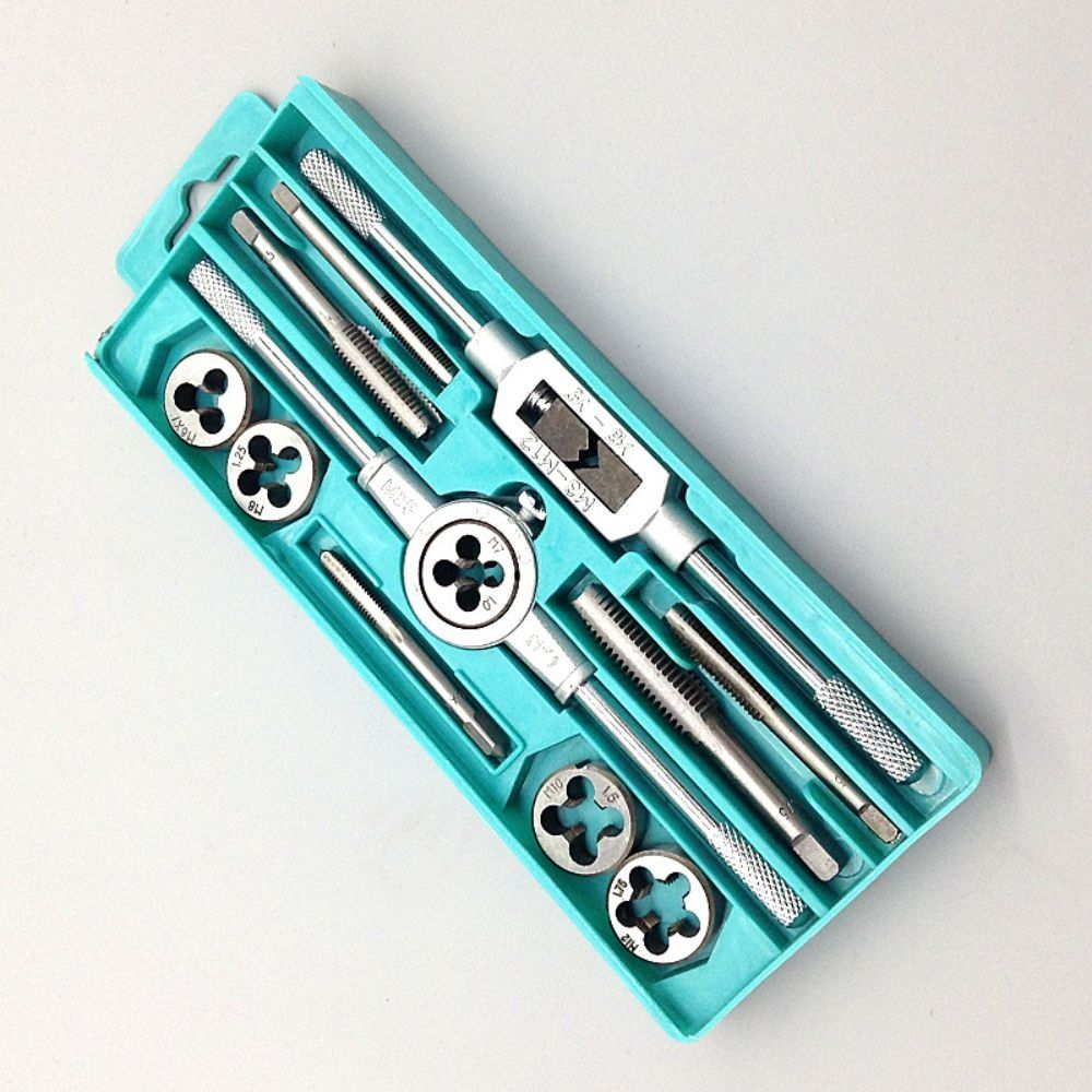 12/20pcs Tap And Die Set Tap Wrench Die Handle Screw Thread Threading ...