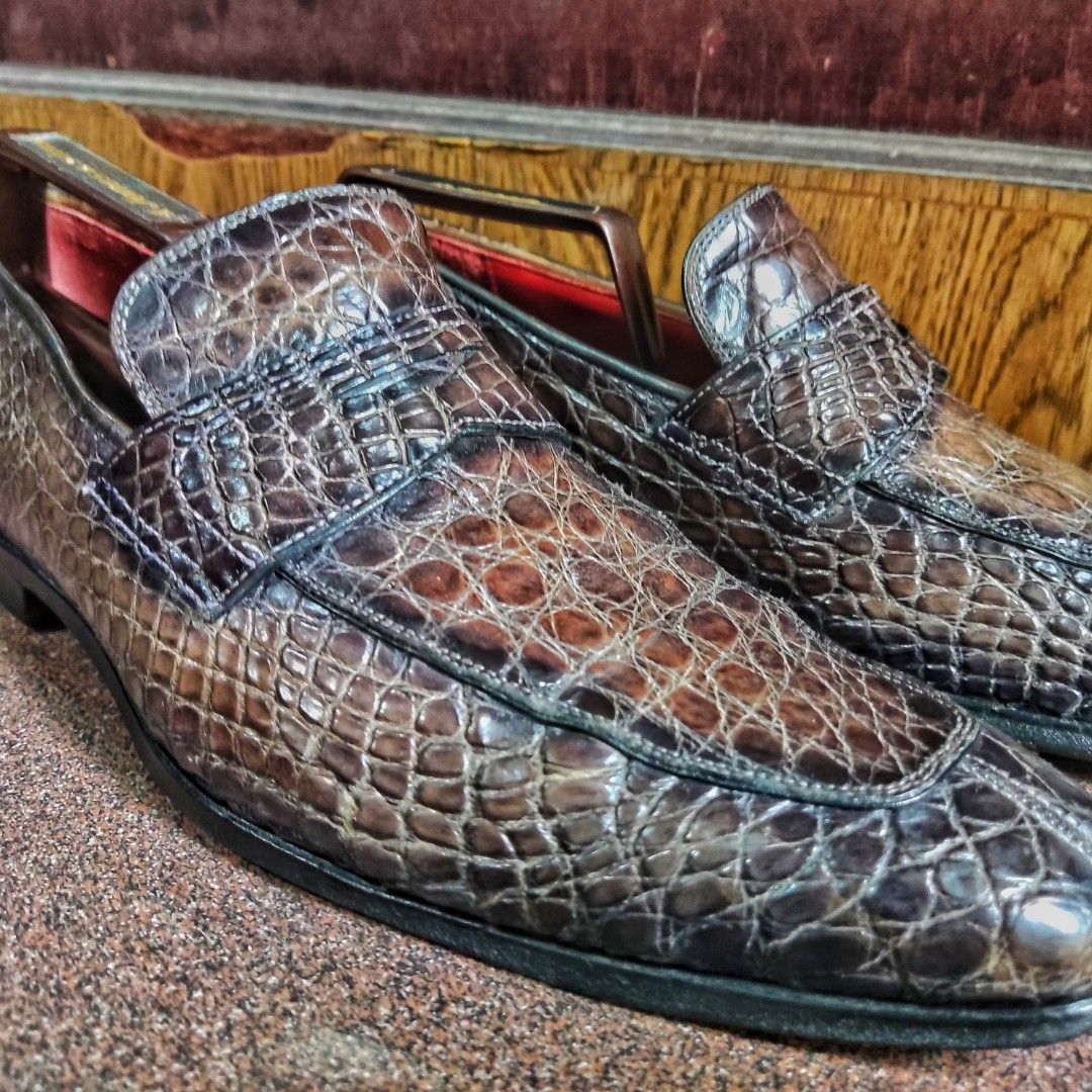 2500$ Magnanni Exotics Full Genuine Crocodile Dress Shoes, Men's ...