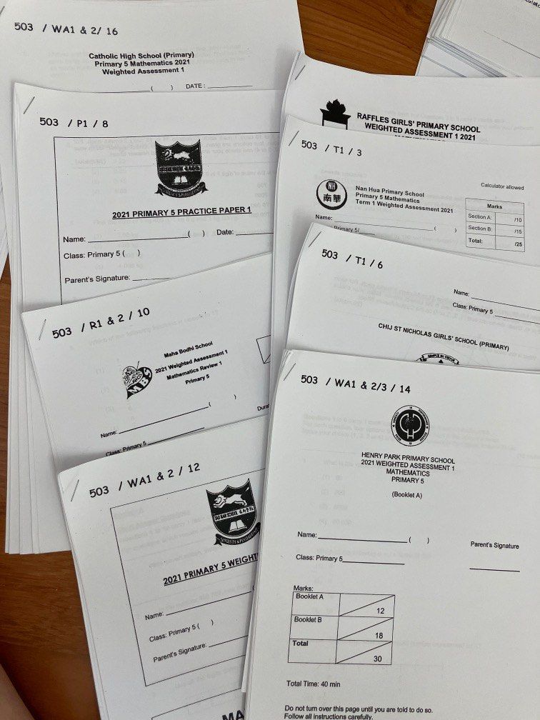 2021 P5 Maths paper, Hobbies & Toys, Books & Magazines, Assessment ...