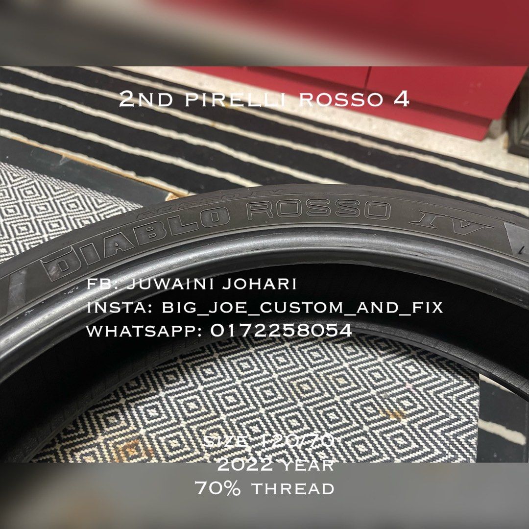 2nd Tayar Pirelli Rosso 4, Looking For on Carousell