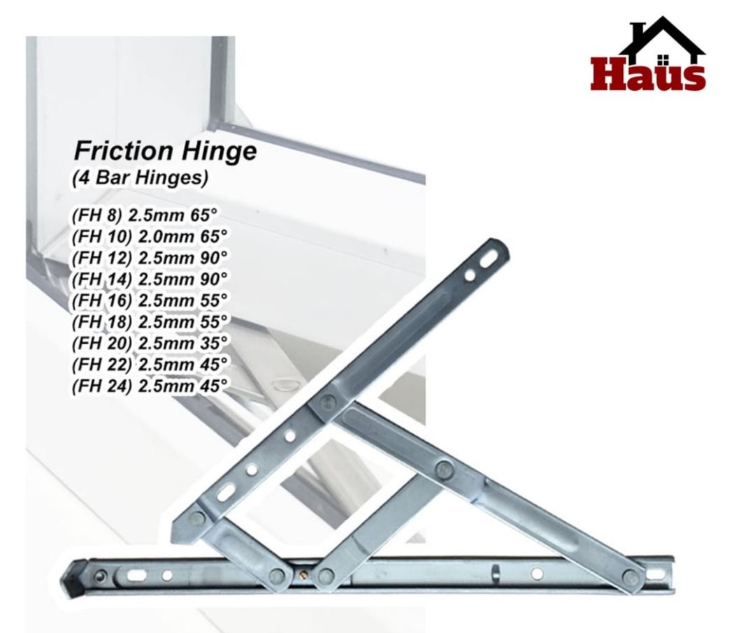 4 Bar Hinge Friction Hinge Center Open Stainless Steel, Commercial ...