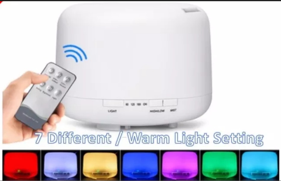 500ML 4 in 1 Ultrasonic Humidifier, with remote control, Aroma Purifier, Diffuser Aromatherapy ...