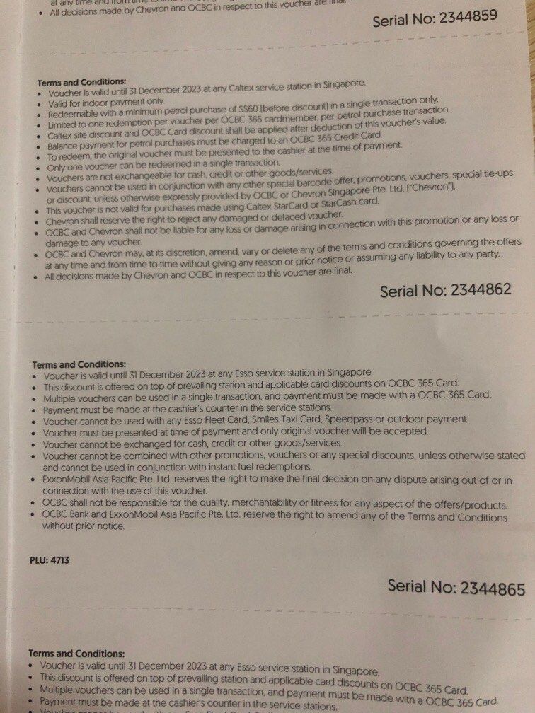 $6 off Caltex petrol techron voucher w OCBC 365 credit card Dec 2023 ...