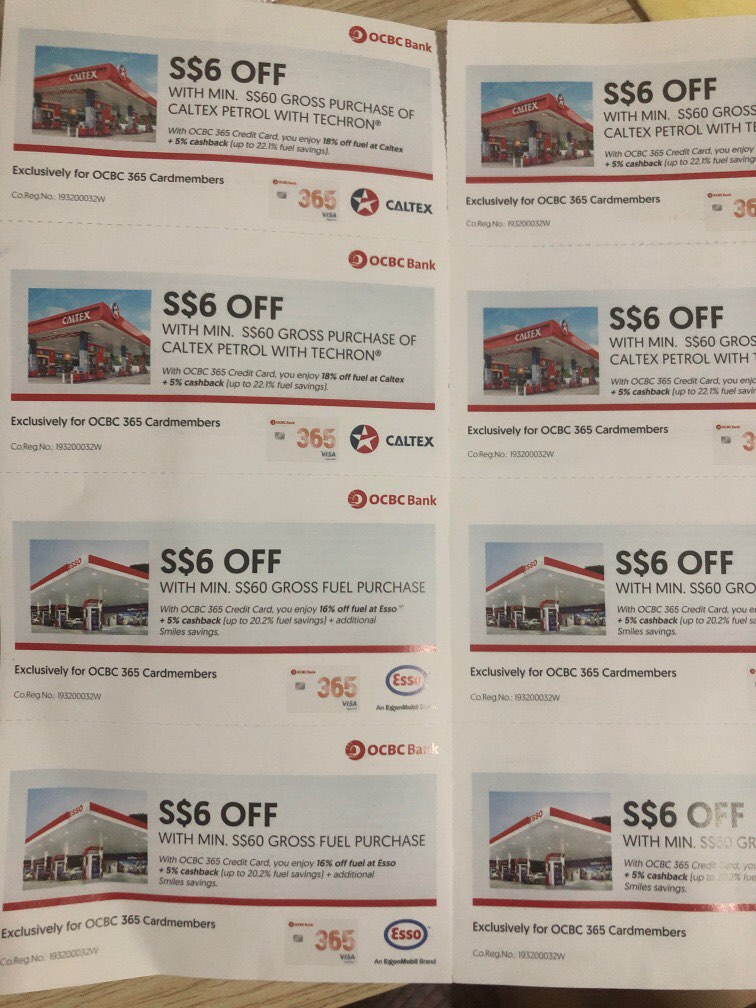 $6 off Caltex petrol techron voucher w OCBC 365 credit card Dec 2023 ...