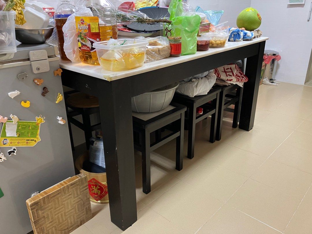 8-10 pax Marble Dining Table set, Furniture & Home Living, Furniture ...