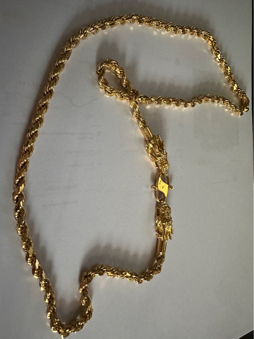 916 SOLID GOLD CHAIN, Men's Fashion, Watches & Accessories, Jewelry on ...