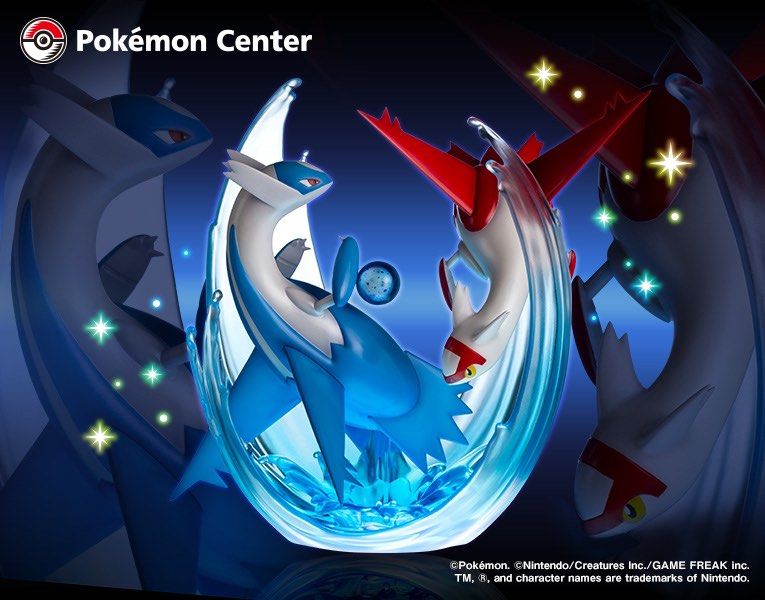 全新 日本 限定 Pokemon center figure 拉帝亞斯 latias 拉帝歐斯 latios 水都 豐緣 壽屋 ...