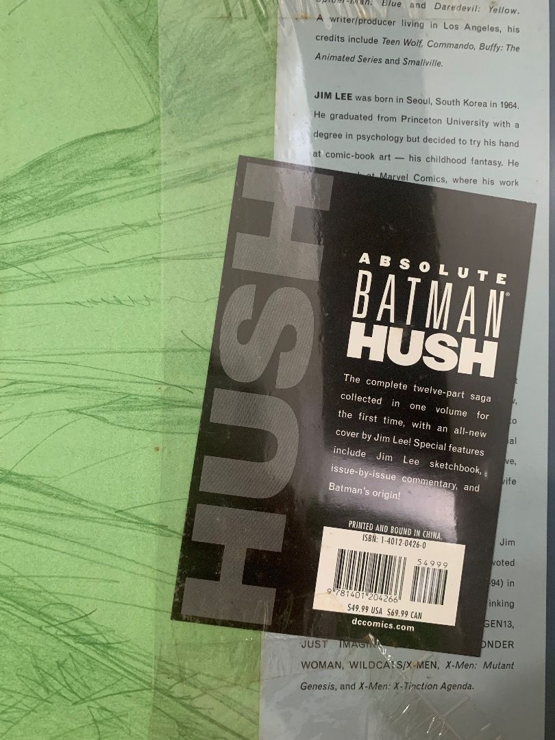 Absolute Batman Hush Hardbound Comics, Hobbies & Toys, Books ...