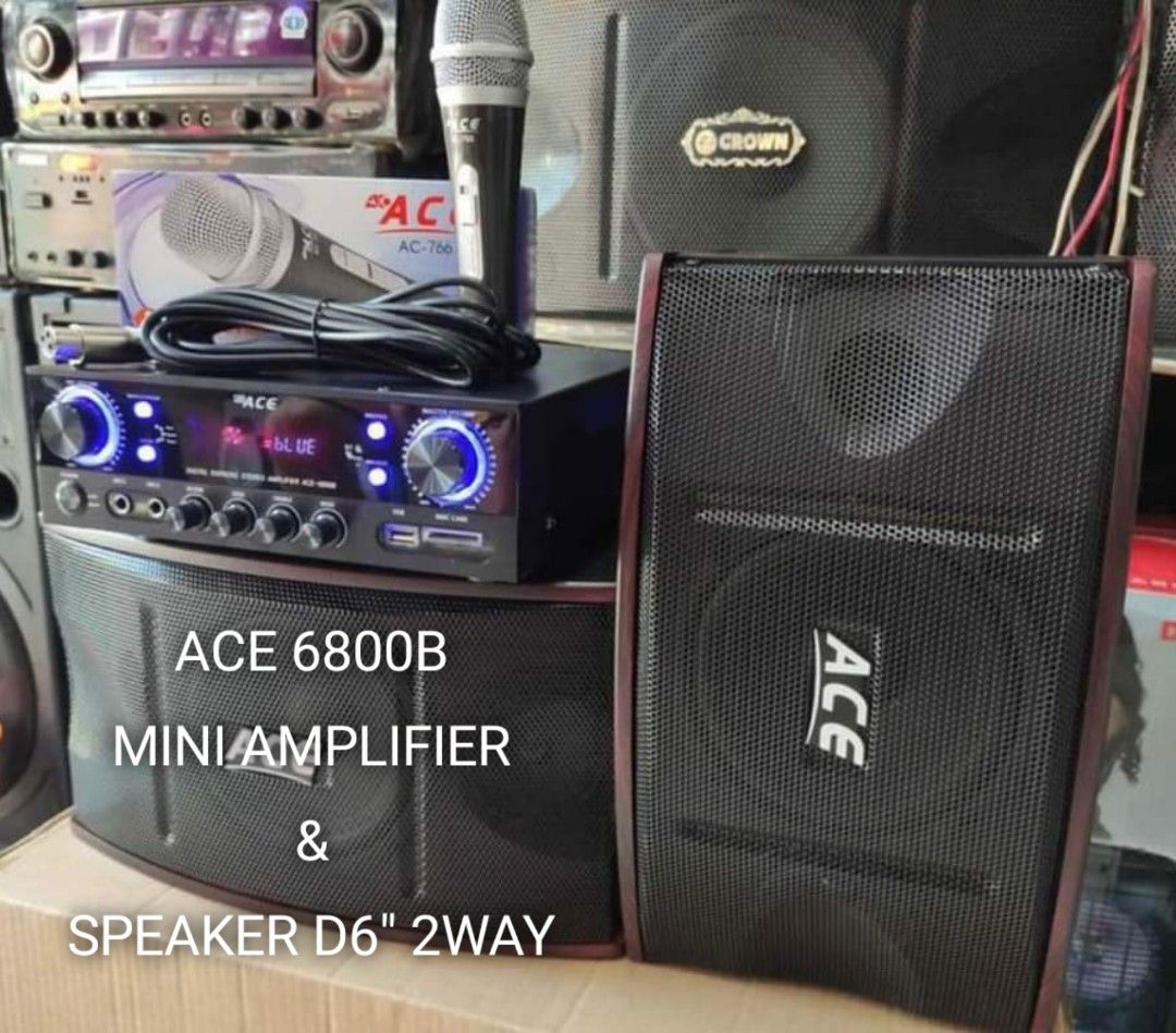 ACE AMPLIFIER AND SPEAKERS D6" 2WAY, Audio, Soundbars, Speakers ...