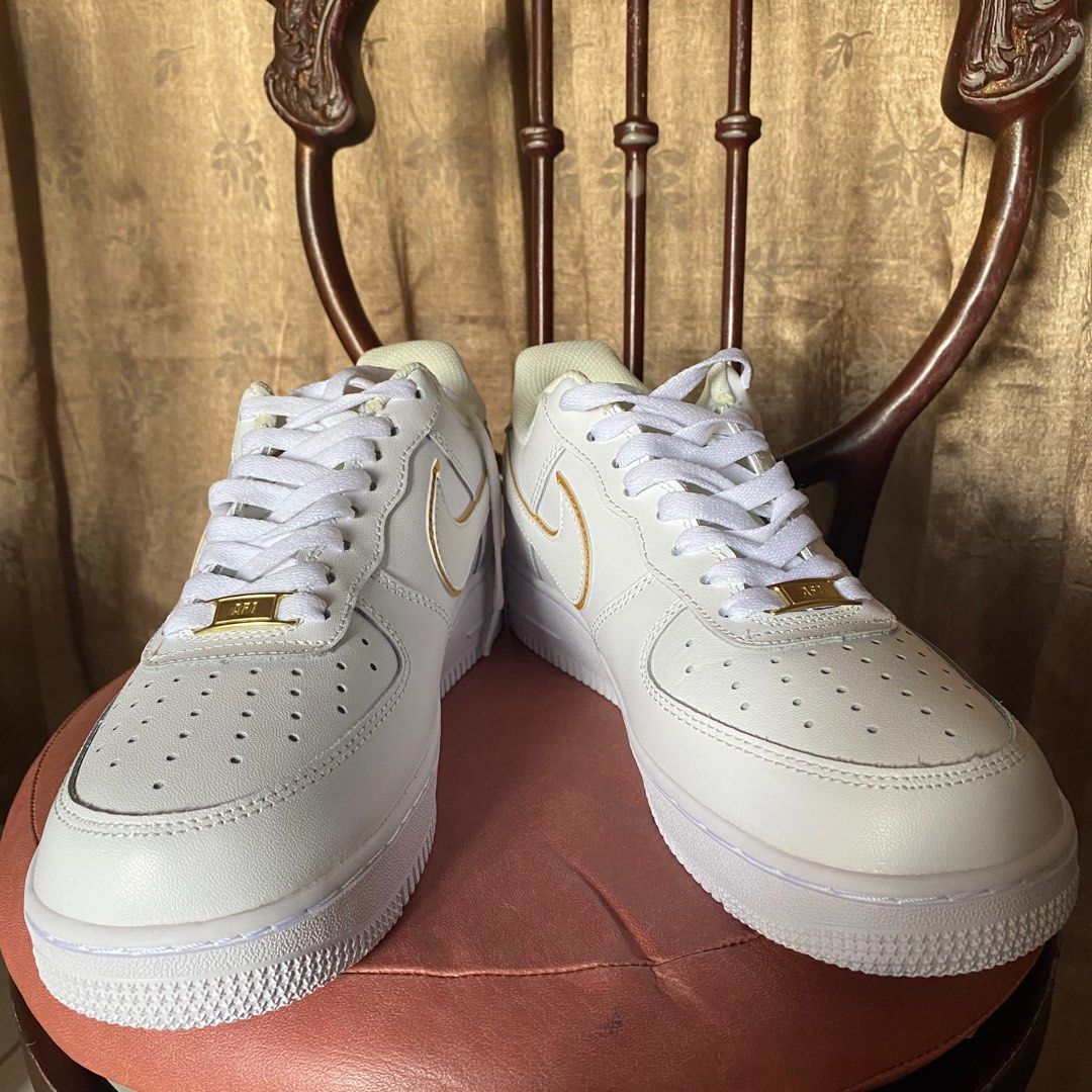 Air Force 1 White Gold (Class A), Luxury, Sneakers & Footwear on Carousell
