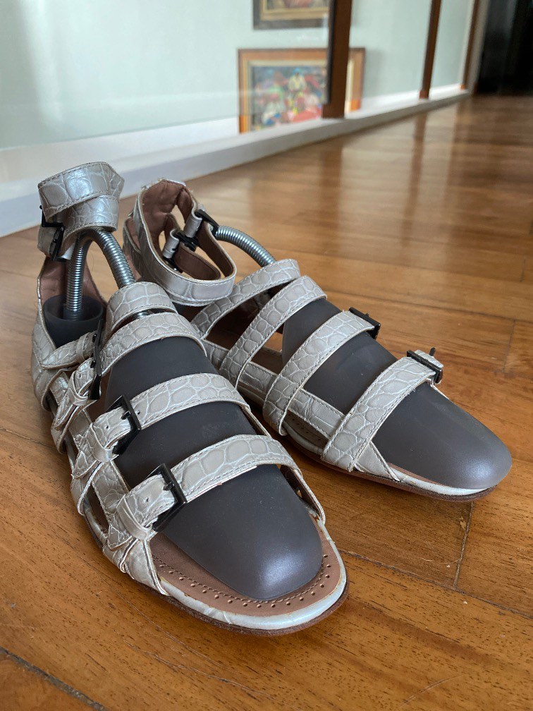 Alaia Cage Gladiator Ankle Strap Sandals sz 40, Women's Fashion, Footwear, Flats & Sandals on ...