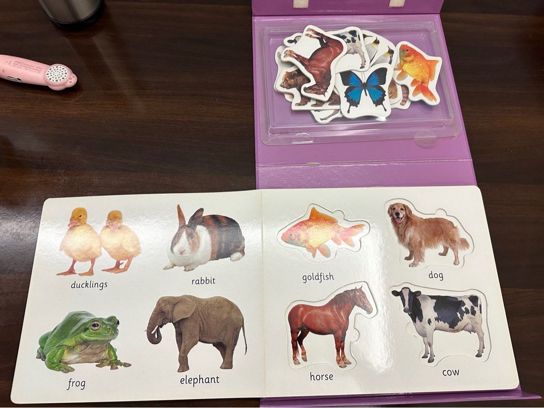 Animals Play Set first learning 幼兒玩具書, 興趣及遊戲, 書本 & 文具, 小朋友書 - Carousell