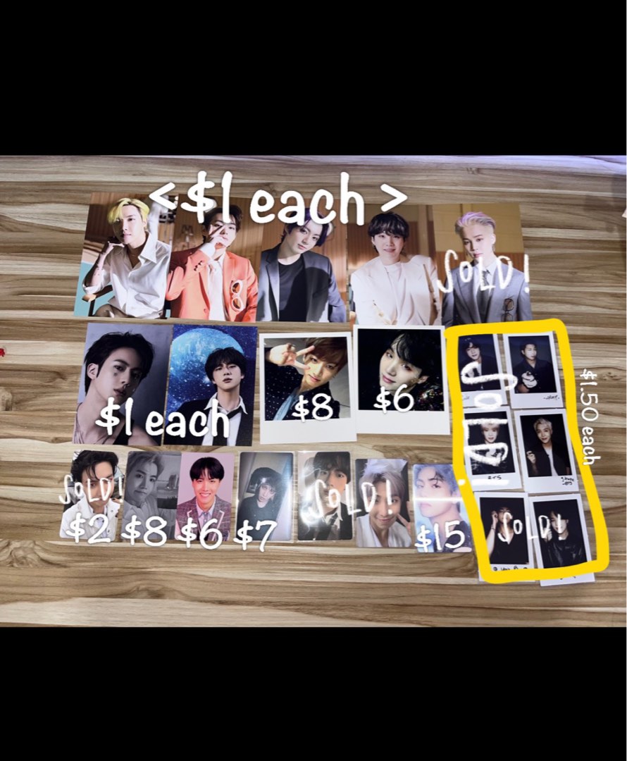 ASSORTED BTS PCS POB ALBUM, Hobbies & Toys, Memorabilia & Collectibles ...