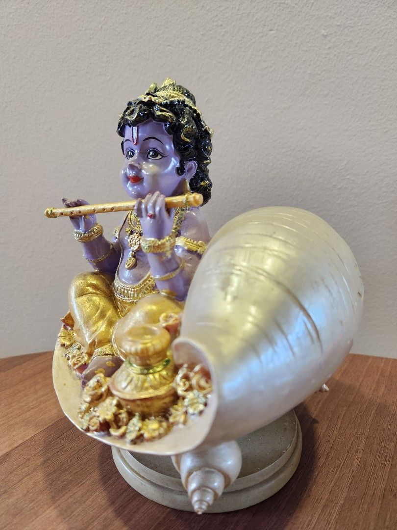 Baby Krishna on conch, Furniture & Home Living, Home Decor, Other Home ...