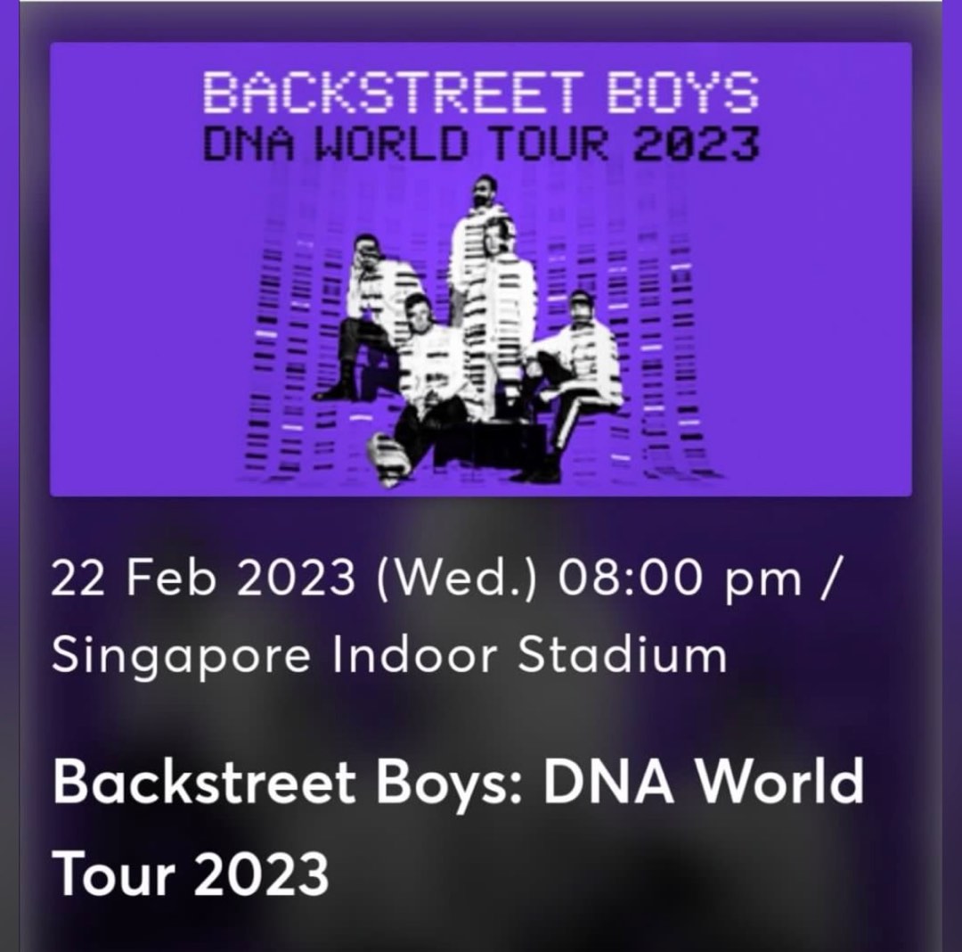 Backstreet Boys: DNA World Tour 2023, Tickets & Vouchers, Event Tickets ...
