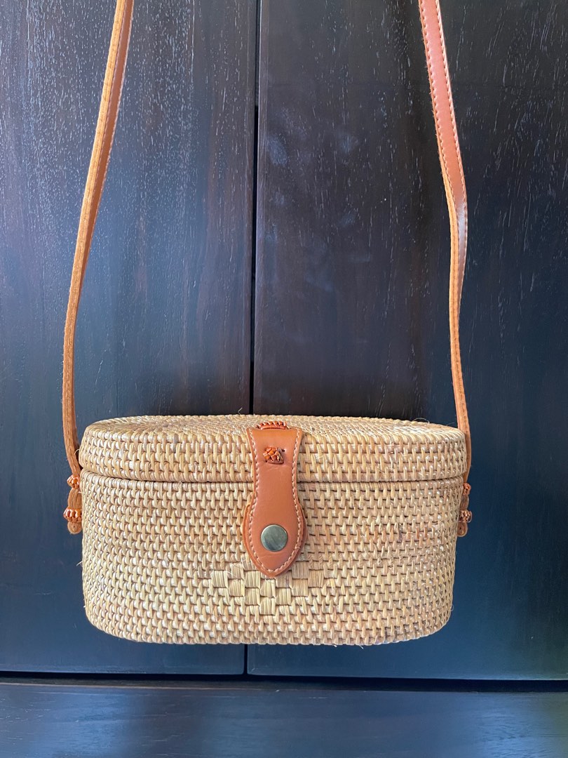 Bali rattan bag rectangle, Women's Fashion, Bags & Wallets, Cross-body ...