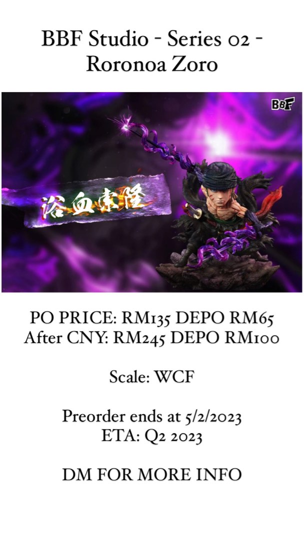 BBF Studio - Series 02 - Roronoa Zoro, Hobbies & Toys, Toys & Games on ...