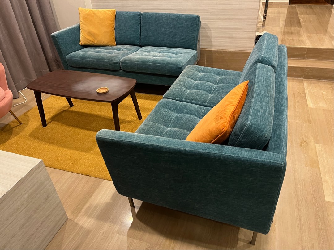 BoConcept Osaka 4 seater sectional sofa / couch in Teal / Turquoise ...