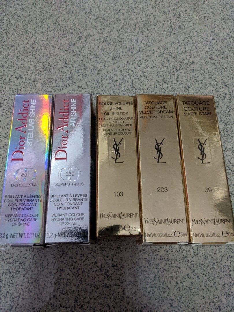 Brand new assorted Ysl and dior lipsticks lip stain, Beauty & Personal ...