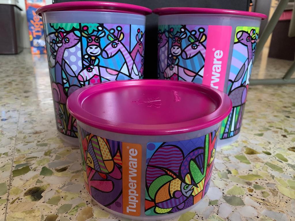 Brand New Limted Ed Tupperware One Touch Mural Canister, Furniture ...