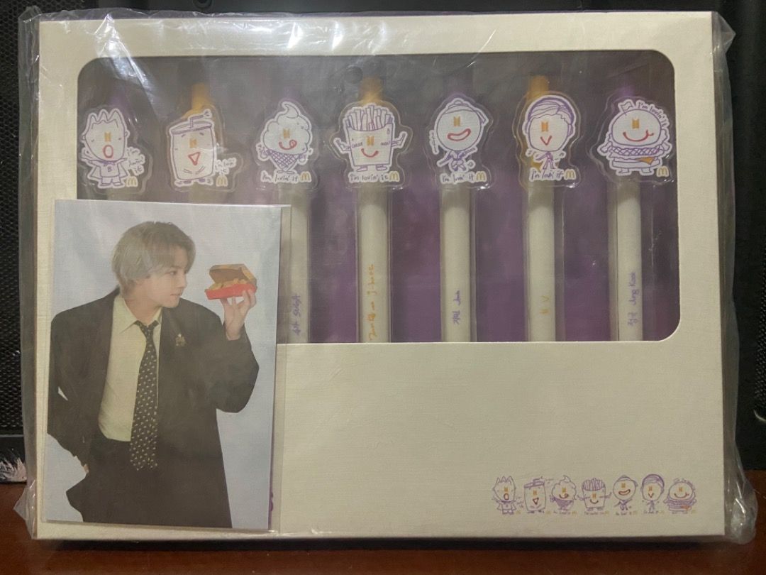 BTS X MCDO COLLAB Saucy Pen Set, Hobbies & Toys, Stationary & Craft ...