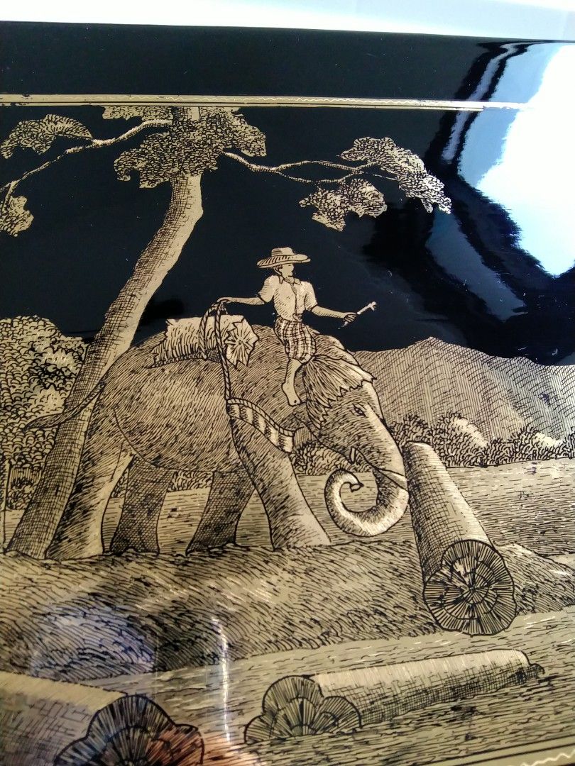 Burmese Gilded Lacquer Picture Frame, Furniture & Home Living, Home ...