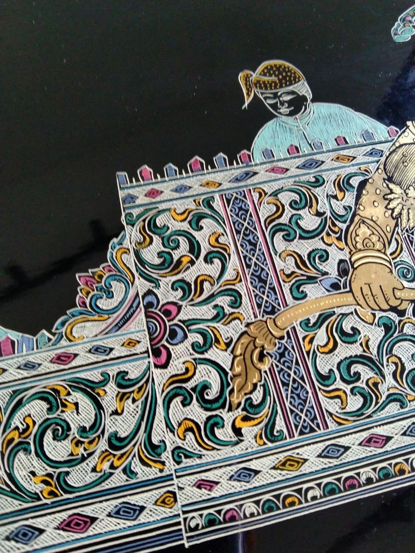 Burmese Gilded Lacquered Picture Frame, Furniture & Home Living, Home ...